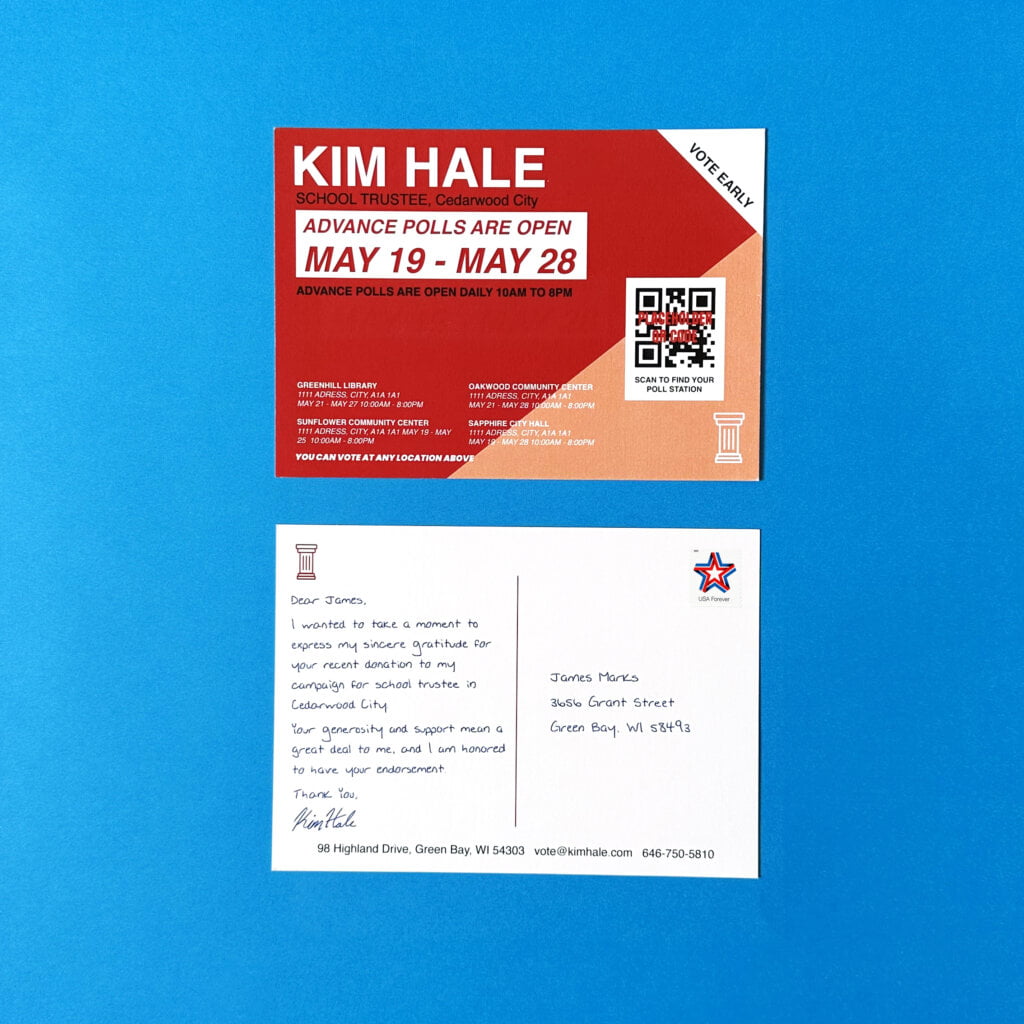 Examples of Postalgia's handwritten cards and envelopes