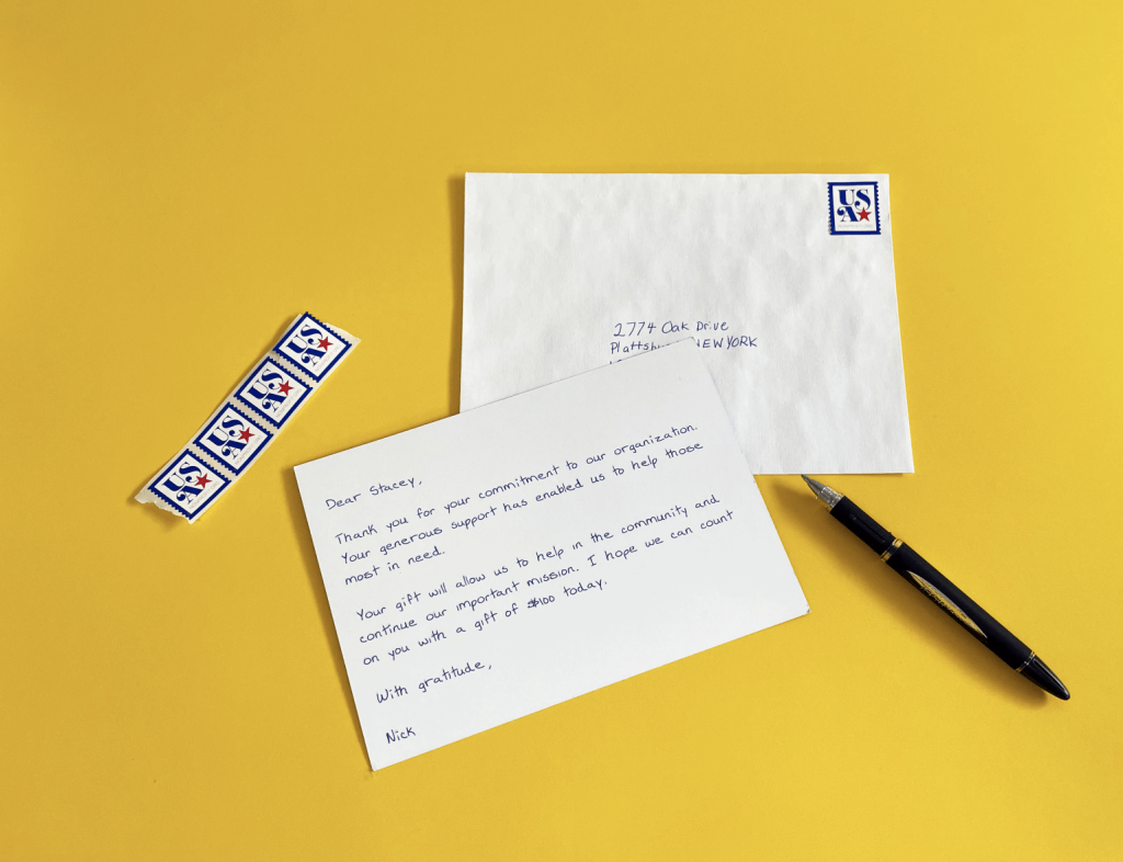 Examples of Postalgia's handwritten cards and envelopes - Postalgia